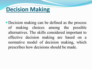 DECISION MAKING | PPT