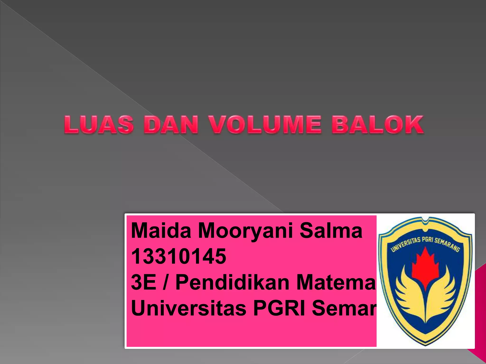 Ppt luas dan volume balok 2 | PPTX