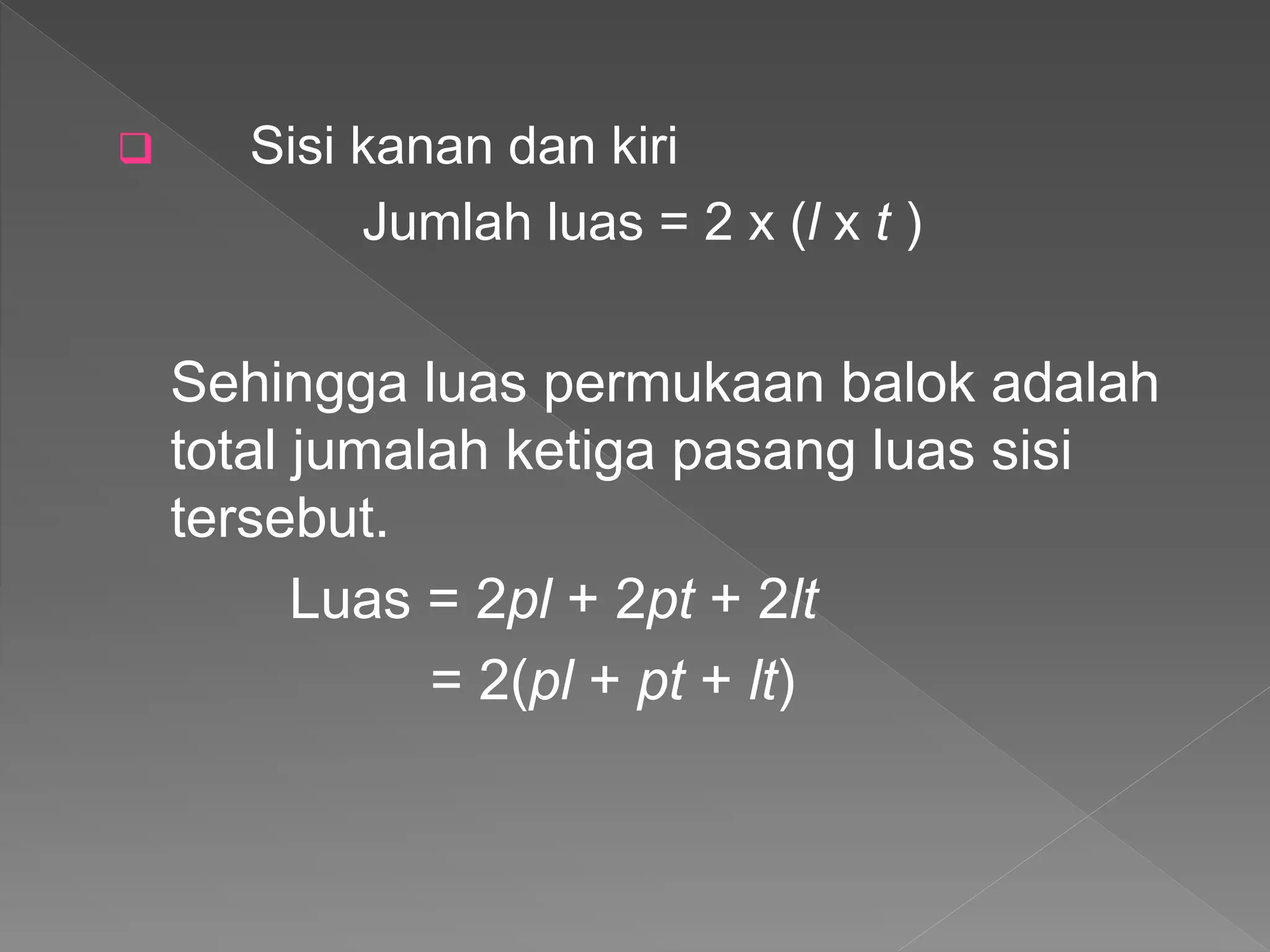 Ppt luas dan volume balok 2 | PPTX