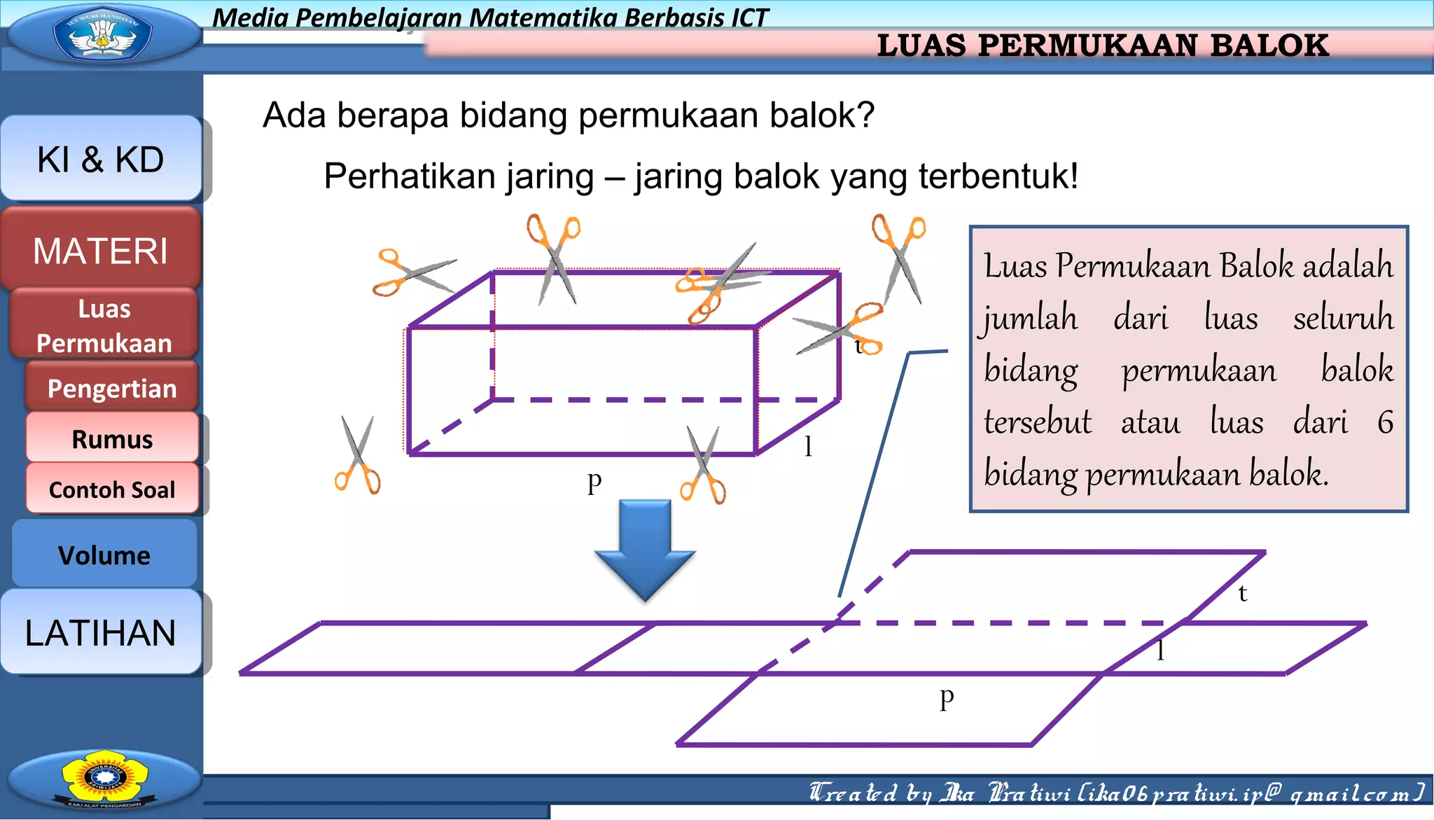 Ppt luas permukaan dan volume balok | PPT