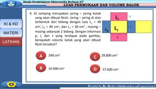Ppt luas permukaan dan volume balok | PPT