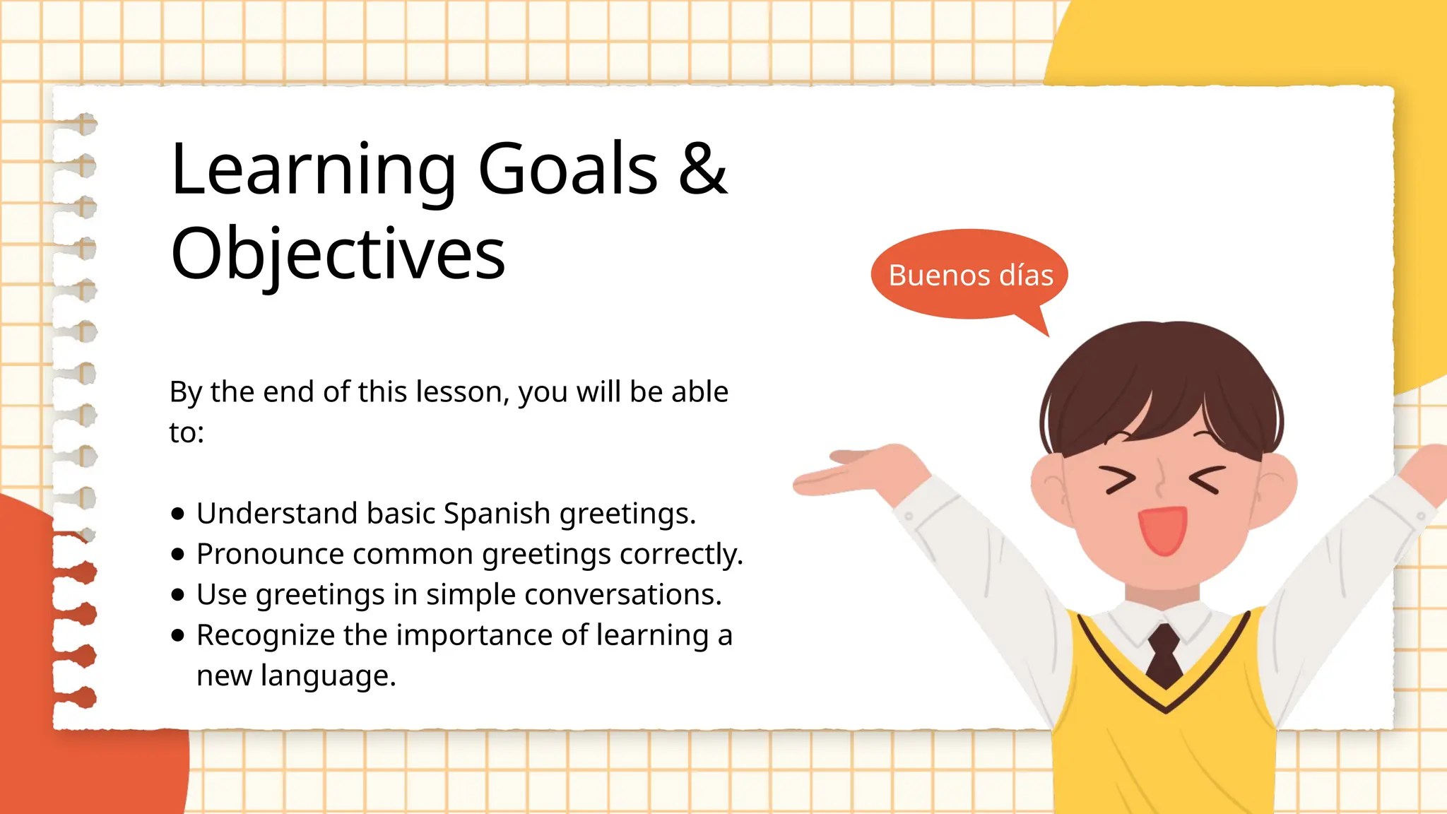 Greetings in spanish.garde 1. by Funnies | PPTX