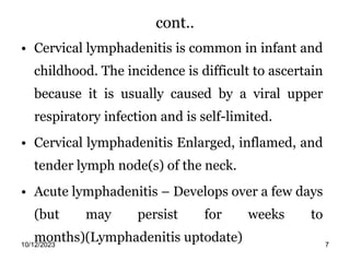 ppt lymphadenitis (1).pptx | Ear, Nose and Throat Conditions | Diseases ...