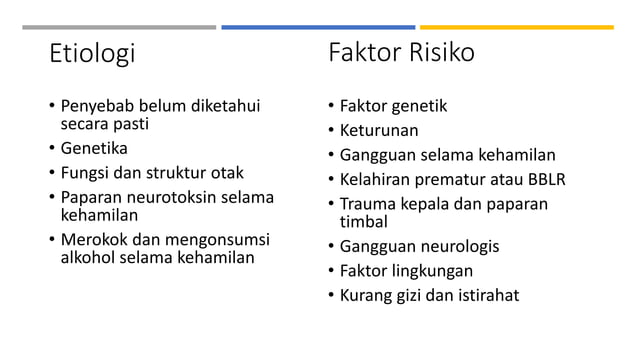 Materi Autisme dan ADHD Pada Anak & Remaja | PPTX