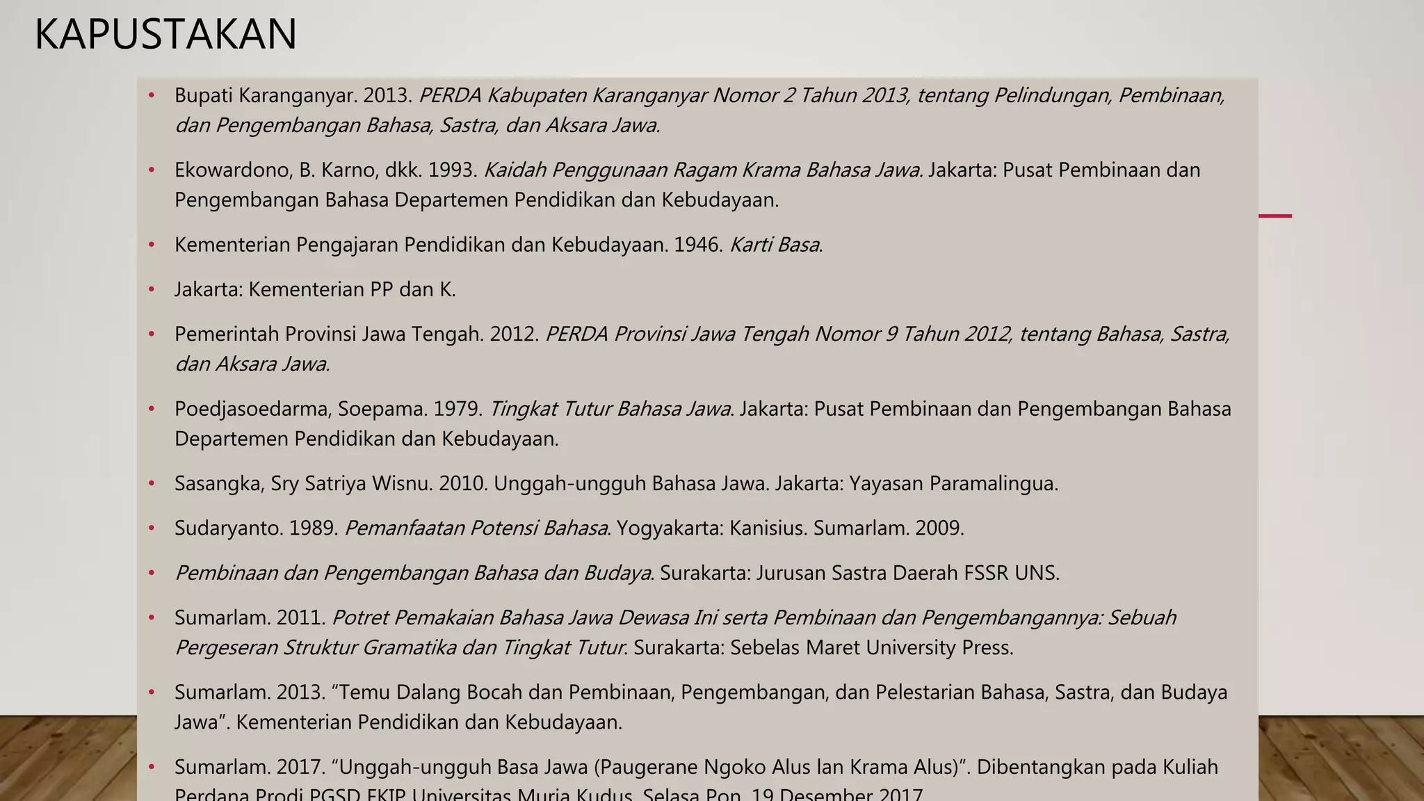 Ppt m2 kb4 SANDIWARA, KETHOPRAK, LAN SINEPRAK | PPT