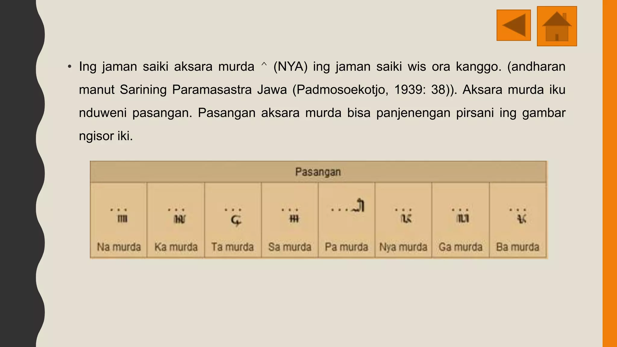 Ppt m3 kb2 AKSARA MURDHA, AKSARA REKAN, LAN ANGKA JAWA | PPTX