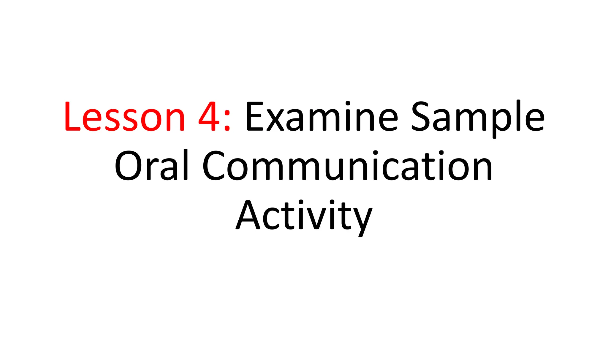 PPT M4. ORAL COMMUNICATION IN CONTEXT GRADE 12 | PPTX