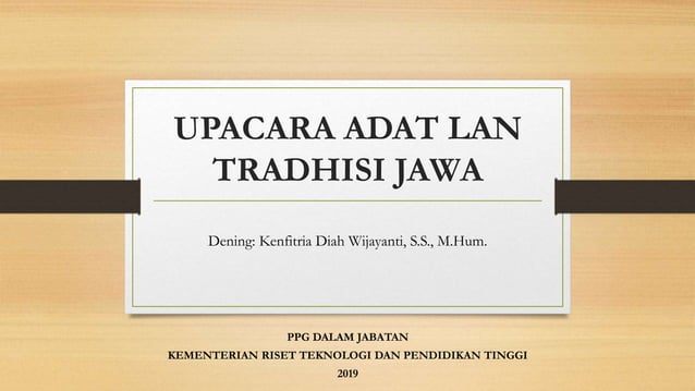 Ppt m5 kb 1 WIRAUSAHA BUDAYA JAWA | PPT