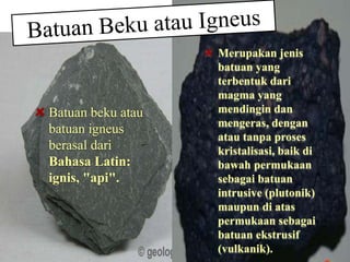 PPT MACAM-MACAM BATUAN TGGEOGRAFI KLS 12 | PPTX