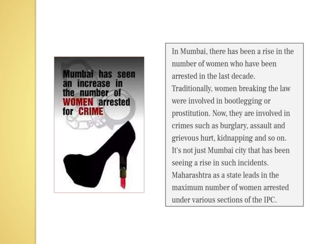 Ppt made on gender related issue ('women in crime') | PPTX