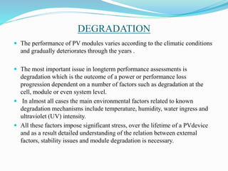 factor affecting on PV performance | PPTX