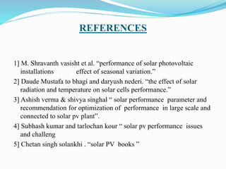 factor affecting on PV performance | PPTX