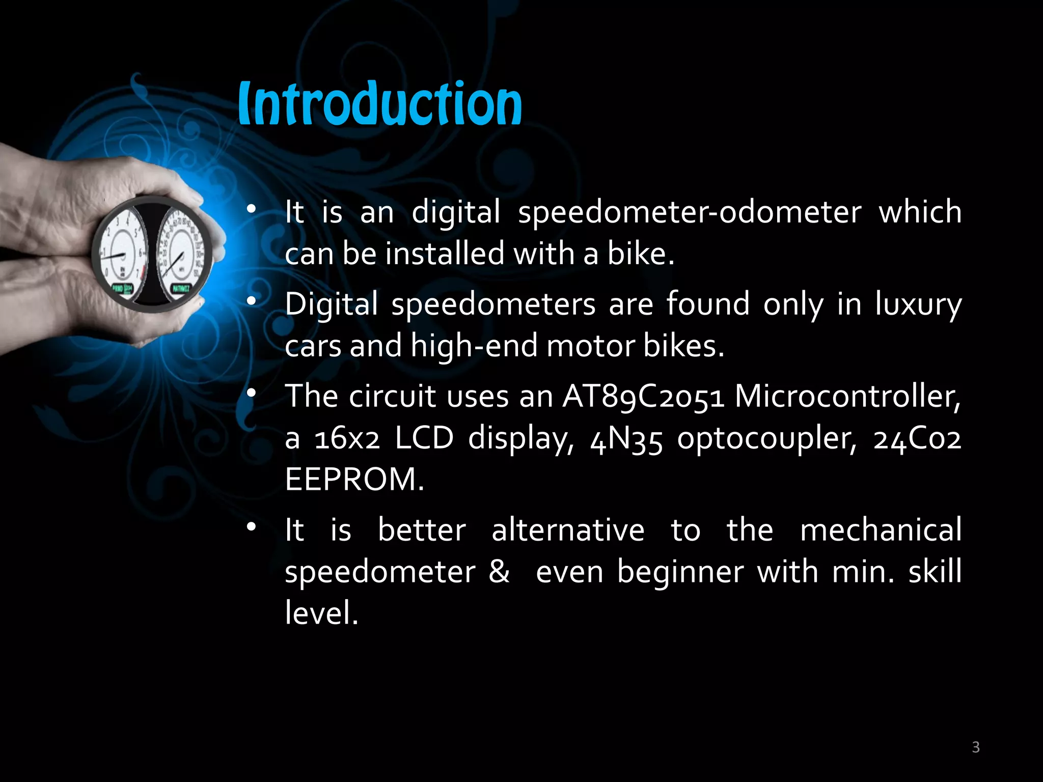 Microcontroller Based Speedo Meter cum Odometer | PPT