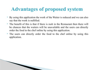 Online Food Ordering Web- Application using python | PPTX
