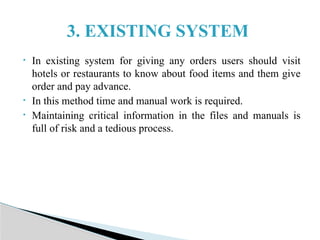Online Food Ordering Web- Application using python | PPTX