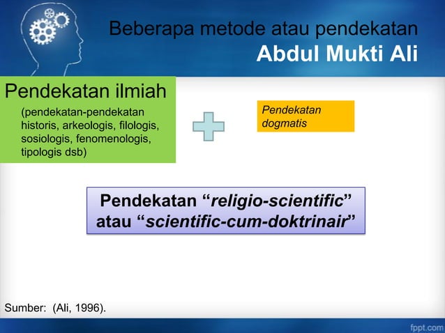 POTRET PEMIKIRAN A. MUKTI ALI PADA STUDI ISLAM; PENDEKATAN SAINTIFIC ...