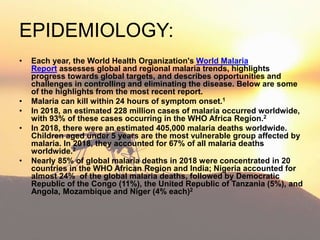 Ppt malaria , JOMY GEORGE | PPTX