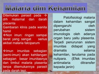 asuhan kebidanan patologi dengan malaria 2 | PPTX
