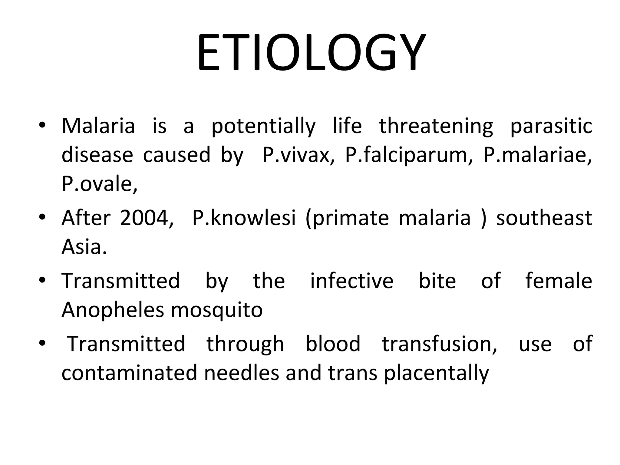Malaria ppt final | PPTX