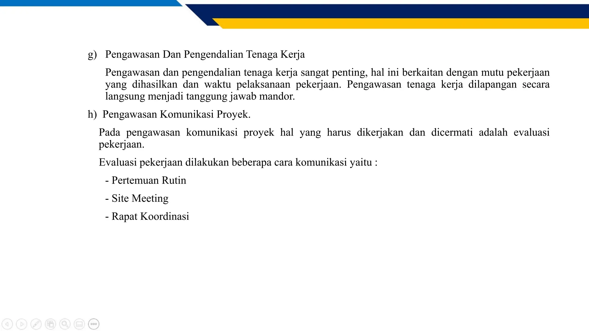 manajer lapangan pelaksana gedung SKK JENJANG 6 | PPTX