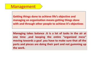 Ppt management | PPTX | Executive Leadership & Management | Business