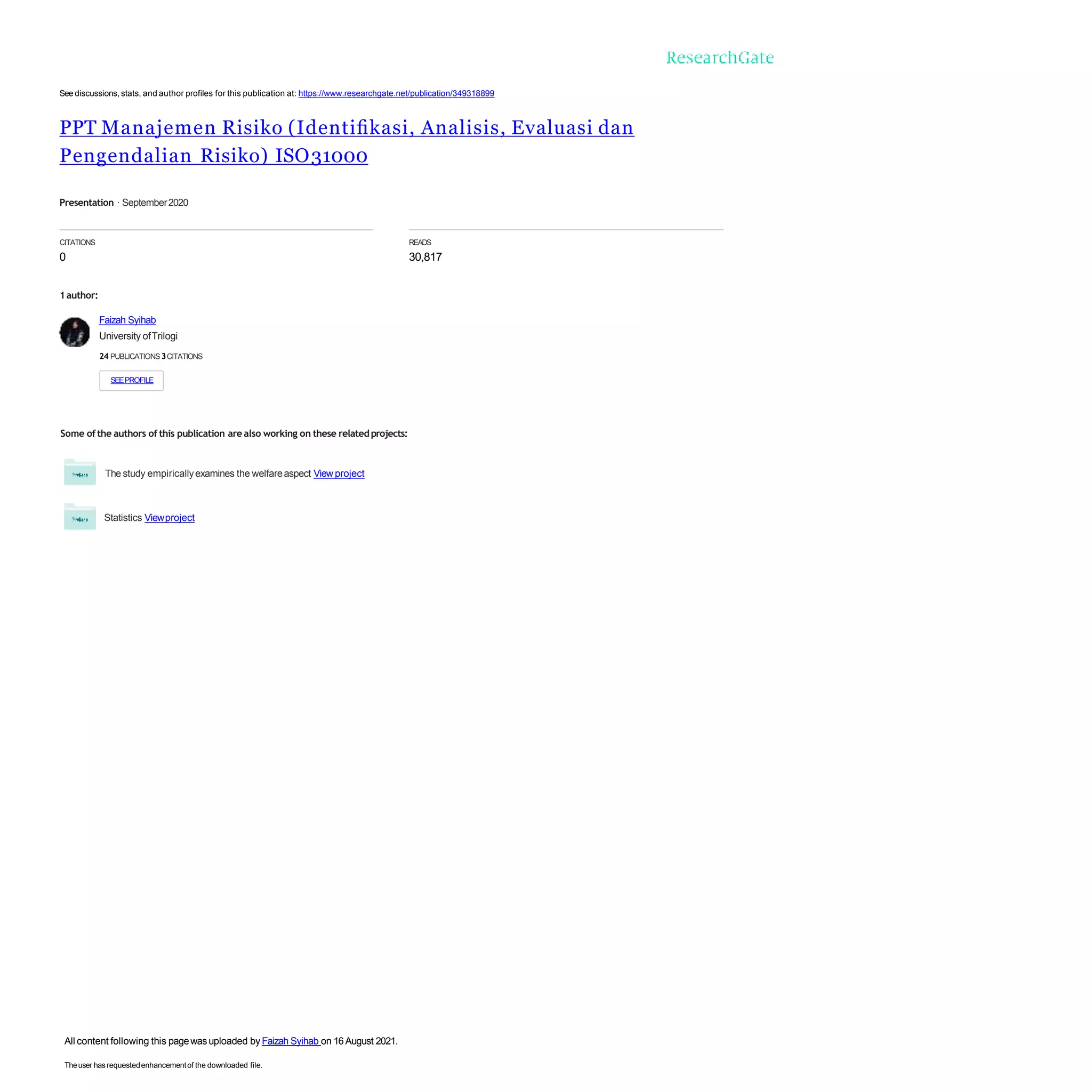 PPTManajemenRisikoIdentifikasiAnalisisEvaluasidanPengendalianRisiko (1 ...