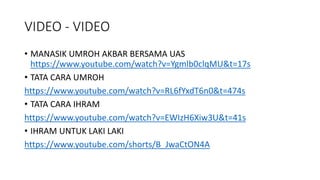 PPT Manasik Haji dan Umroh oleh imam hidayat.pptx