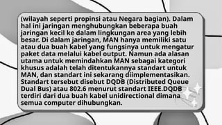JARINGAN KOMPUTER MAN (METROPOLITAN AREA NETWORK | PPT