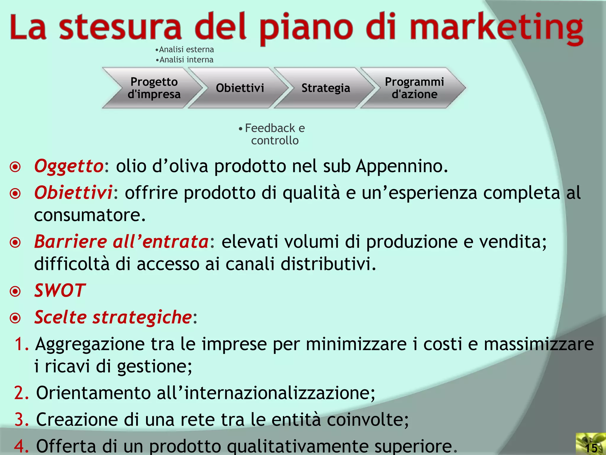 Analisi del settore dell'olio d'oliva: le premesse per creare una start ...