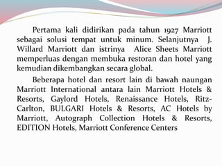 Analisis SWOT dan Strategi Kebijakan Bisnis Marriott International Inc ...