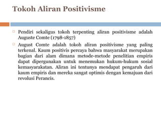 Positivisme dalam Pendidikan | PPT