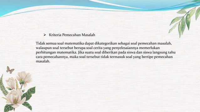 Pemecahan Masalah dalam Matematika | PPTX
