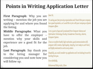 Power point of Materi Application Letter i | PPTX