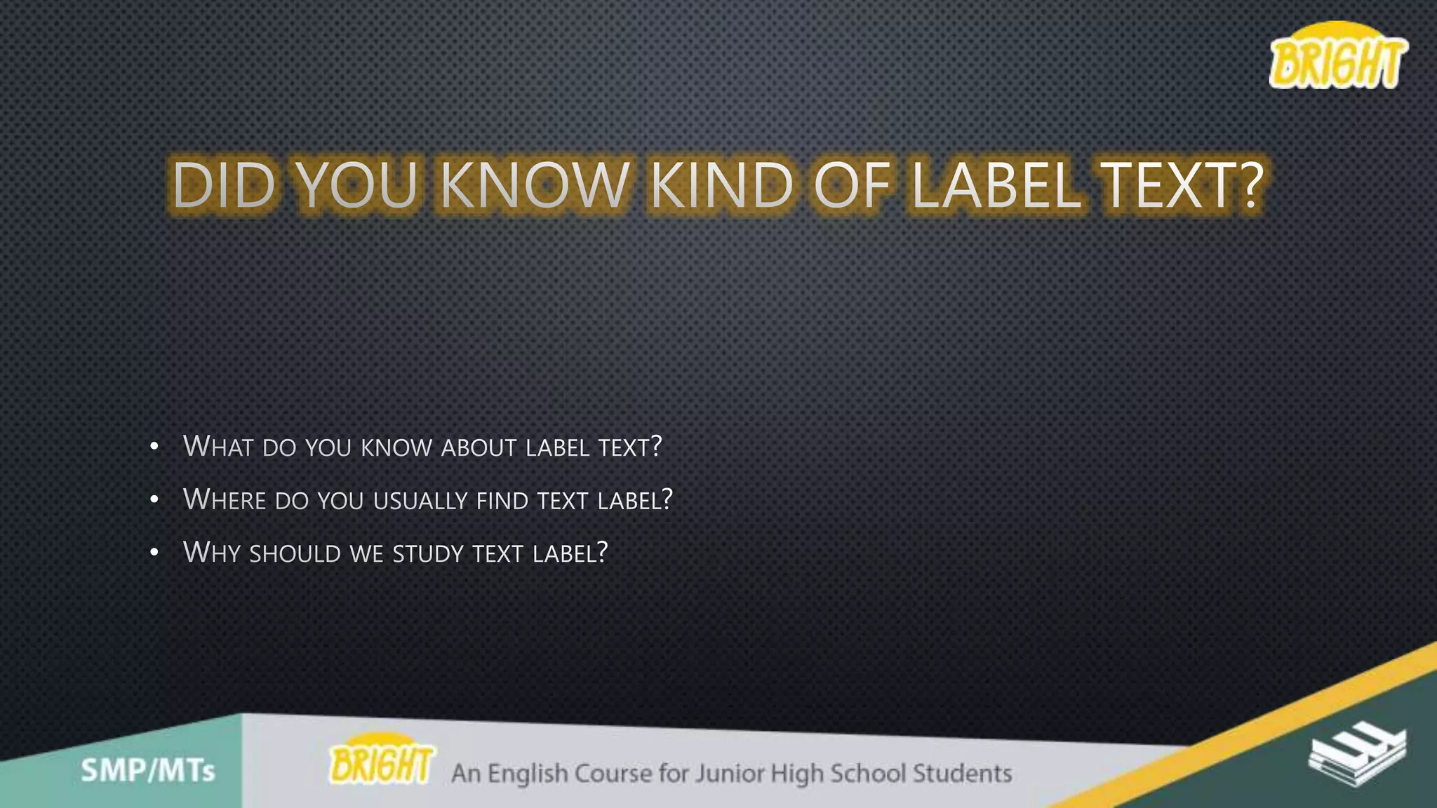 PPT Materi Bahasa Inggris Kelas 9 - labels.pptx