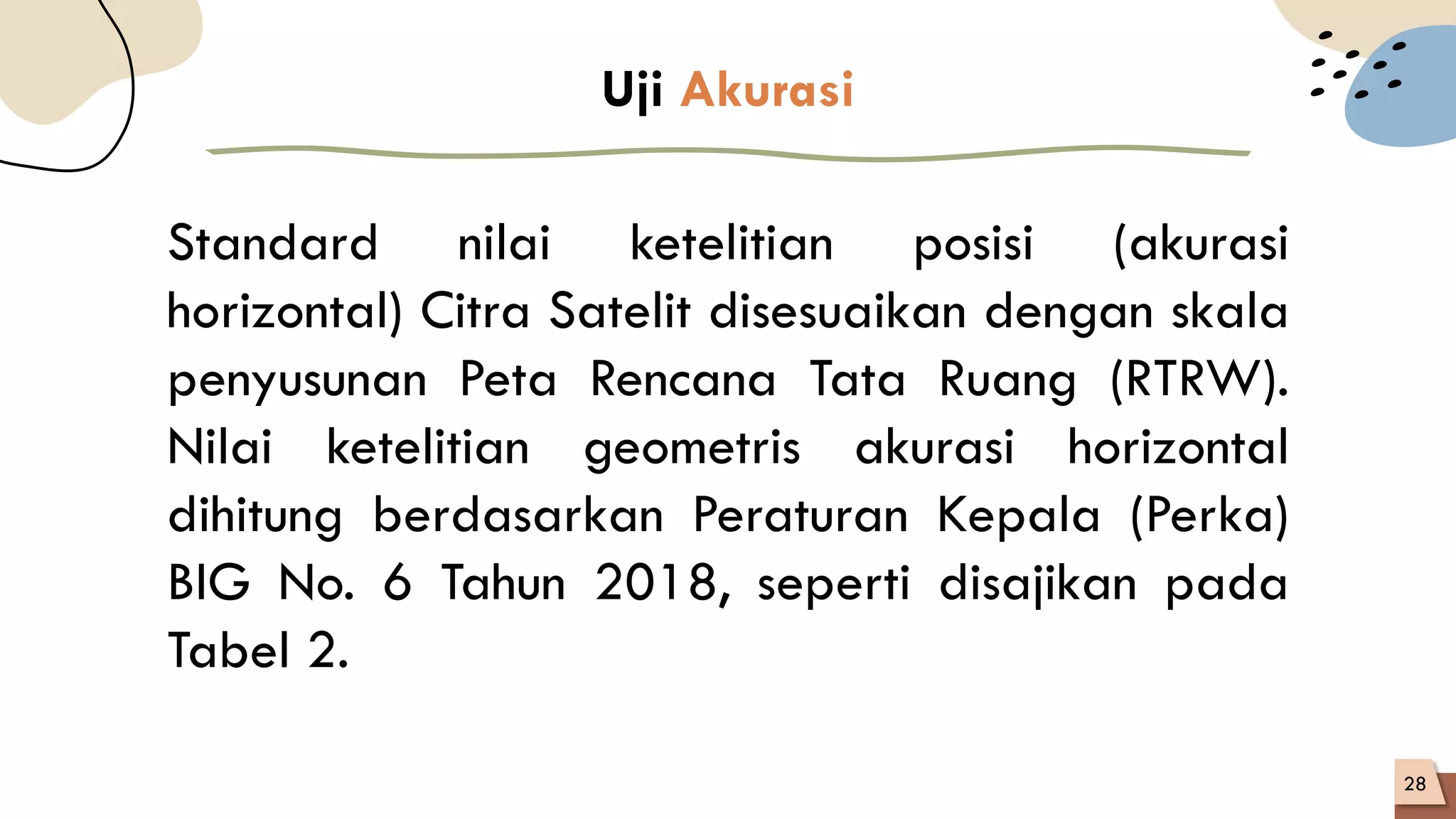 PPT MATERI III - KOREKSI GEOMETRIS DAN UJI AKURASI SUMBER DATA ...