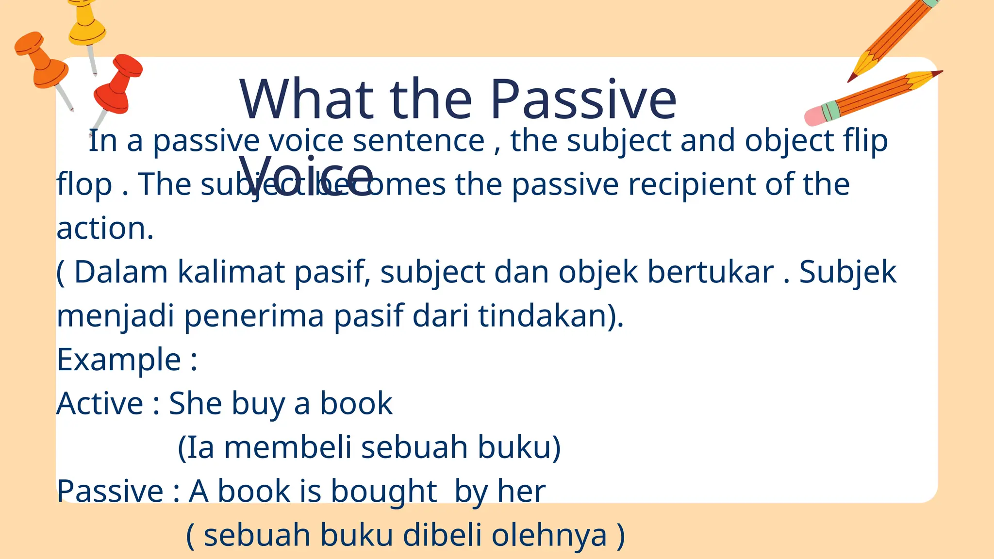 PPT Materi Passive voice.pptx untuk peserta didik kelas 9 | PPTX
