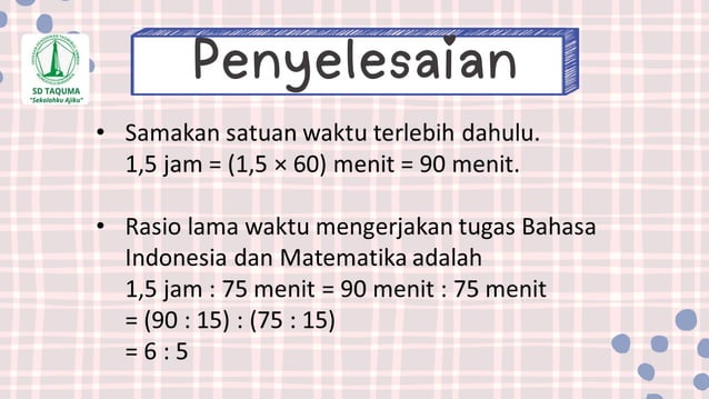 PPT MATEMATIKA Materi RASIO KELAS 6 KURIKULUM MERDEKA | PDF