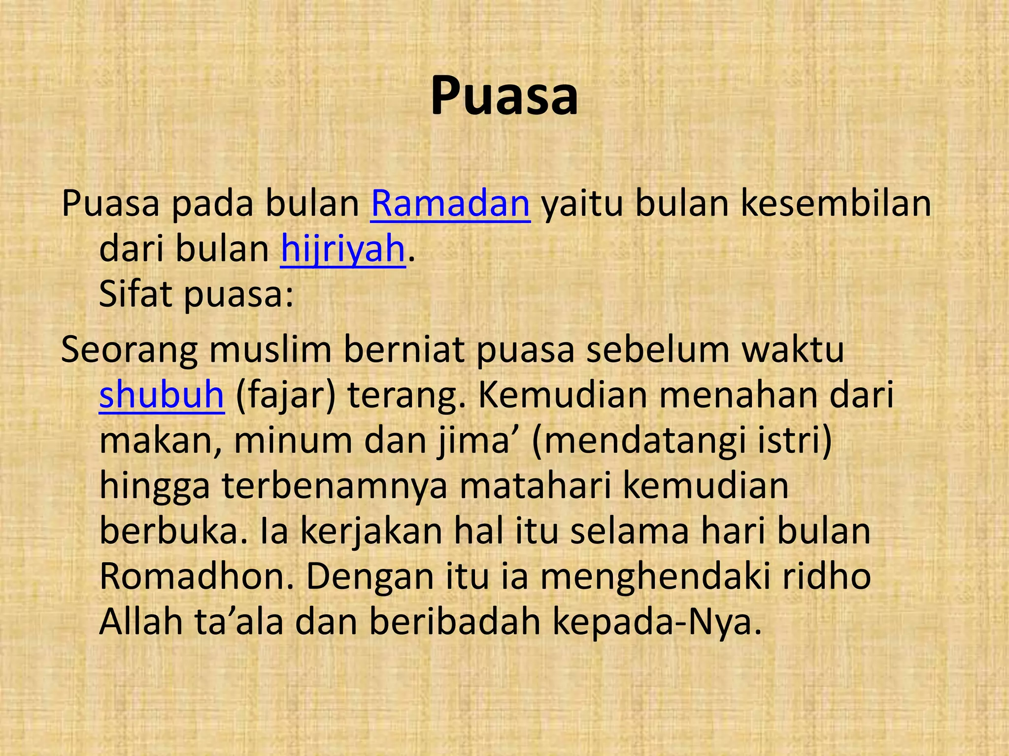 Ppt materi rukun islam | PPTX