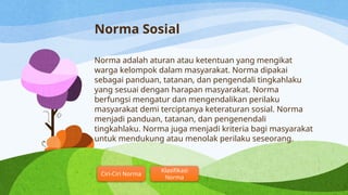 PPT Materi Sosiologi Kelas X. Bab 2. Nilai dan Norma Sosial (KTSP).pptx