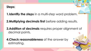 PPT MATH 5 for third quarter about multiplying decimals | PPTX