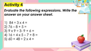 POWERPOINT PRESENTATION IN MATHEMATICS GRADE 4 | PPTX