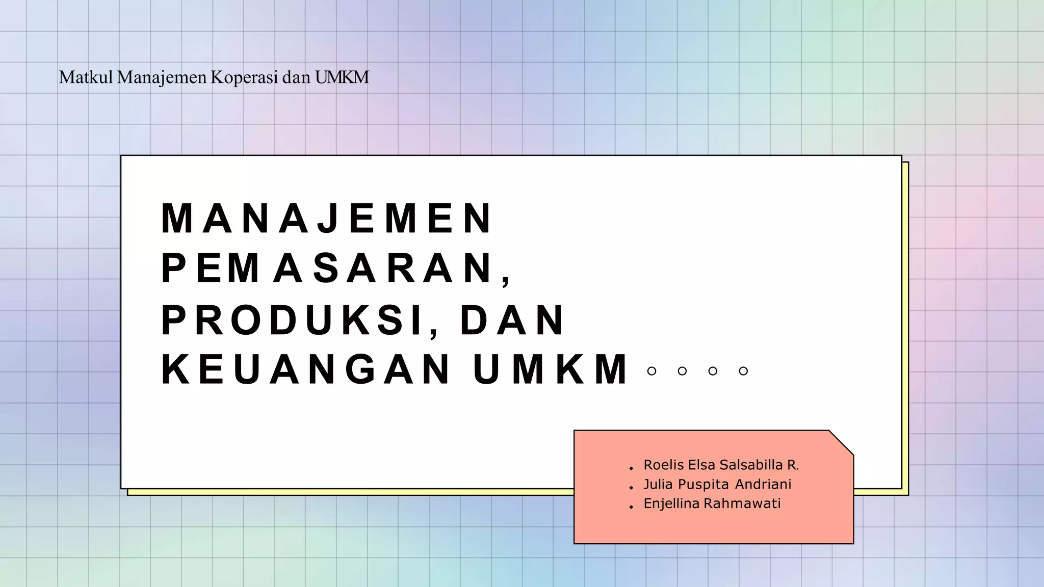 Ppt Manajemen Koperasi dan UMKM | PPTX