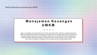Ppt Manajemen Koperasi dan UMKM | PPTX