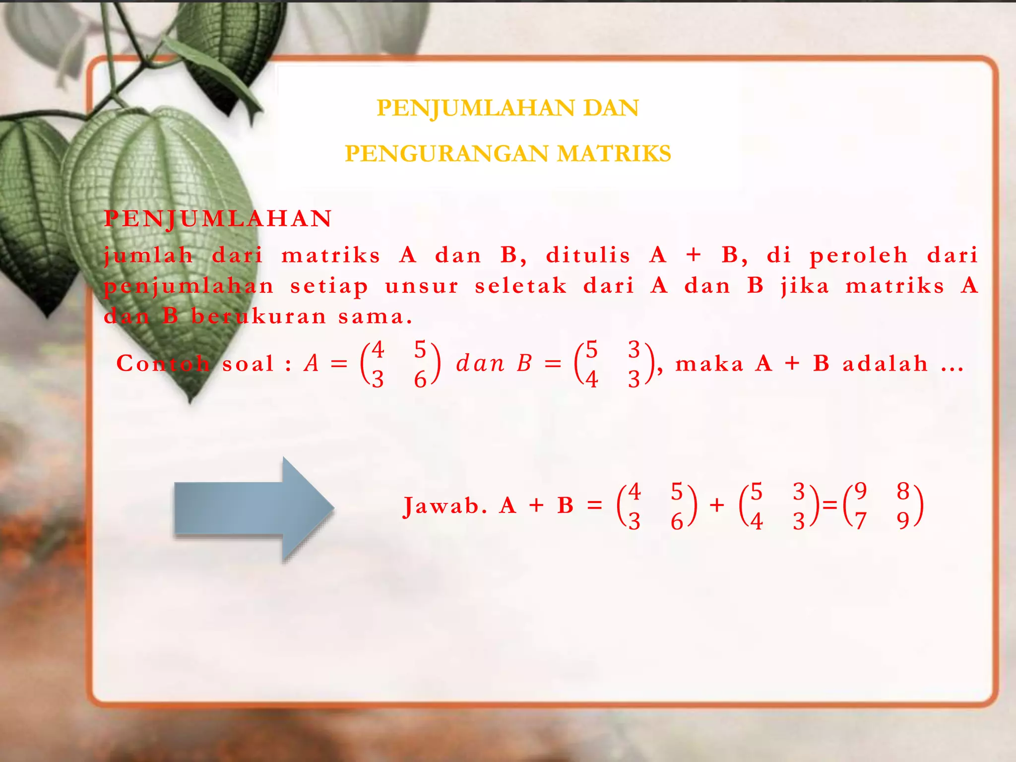 PPT MATRIKS | PPTX