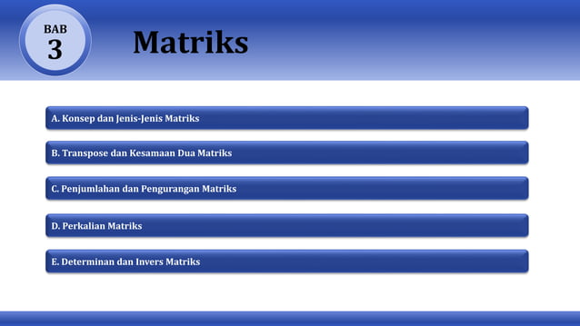 PPT Matriks kelas 11 sma kurikulum merdeka | PPTX