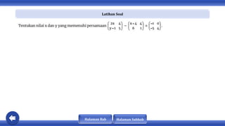 PPT Matriks kelas 11 sma kurikulum merdeka | PPTX