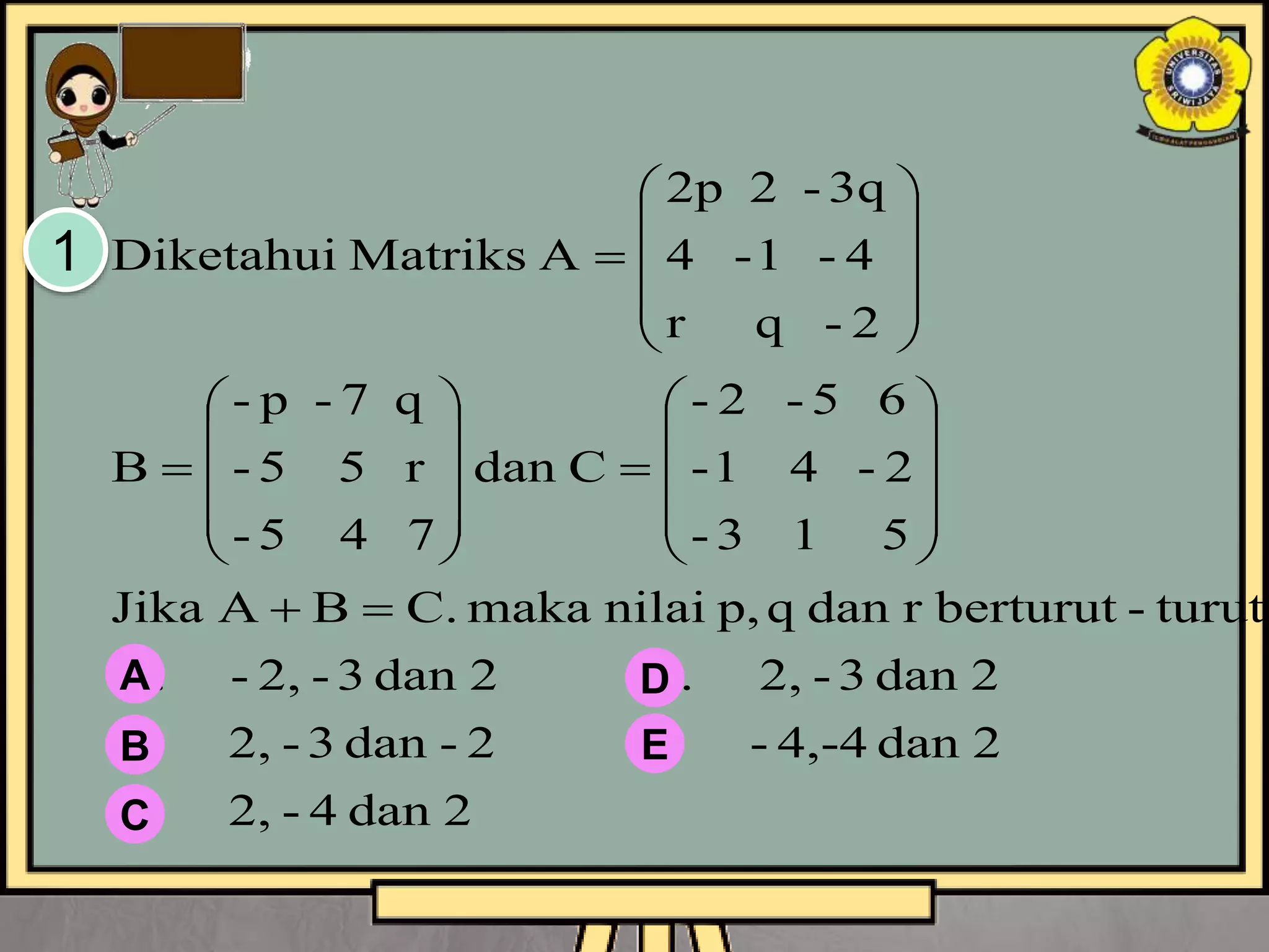 PPT MATERI MATRIKS | PPTX