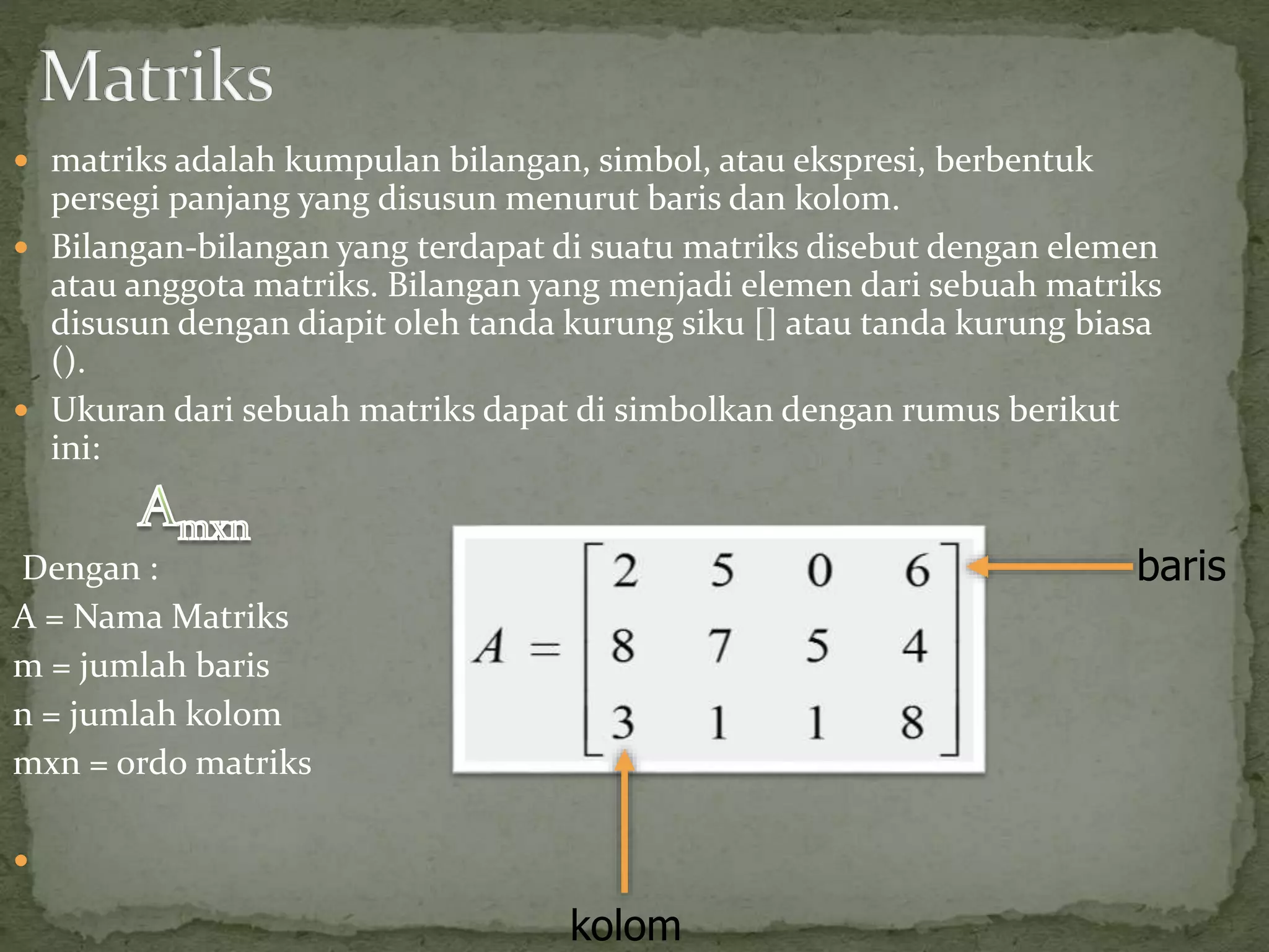 Ppt matriks, relasi, fungsi | PPTX