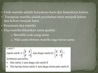 Ppt matriks, relasi, fungsi | PPTX