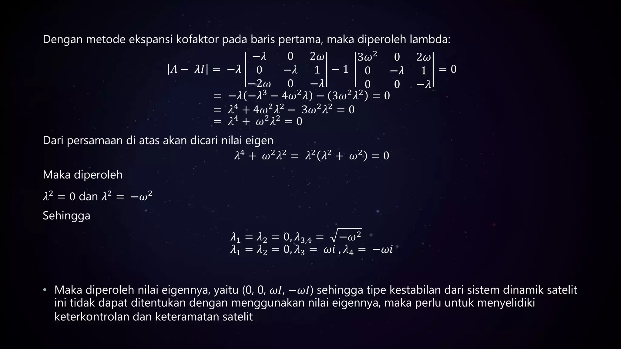 Model Pengendalian Gerak Satelit (Matematika Sistem) | PPTX